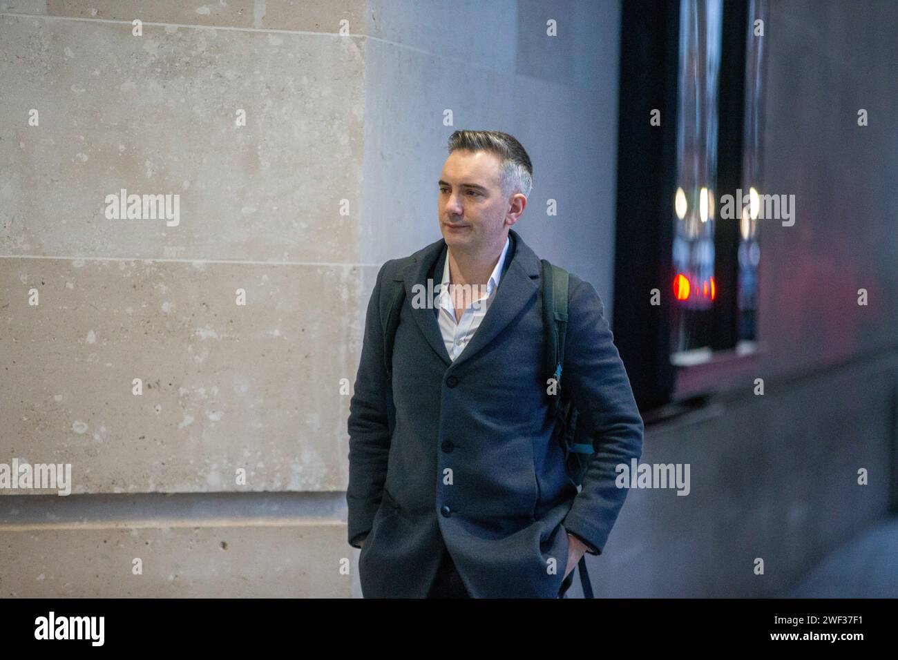 London, England, UK. 28th Jan, 2024. LUKE TRYL is seen outside BBC as ...