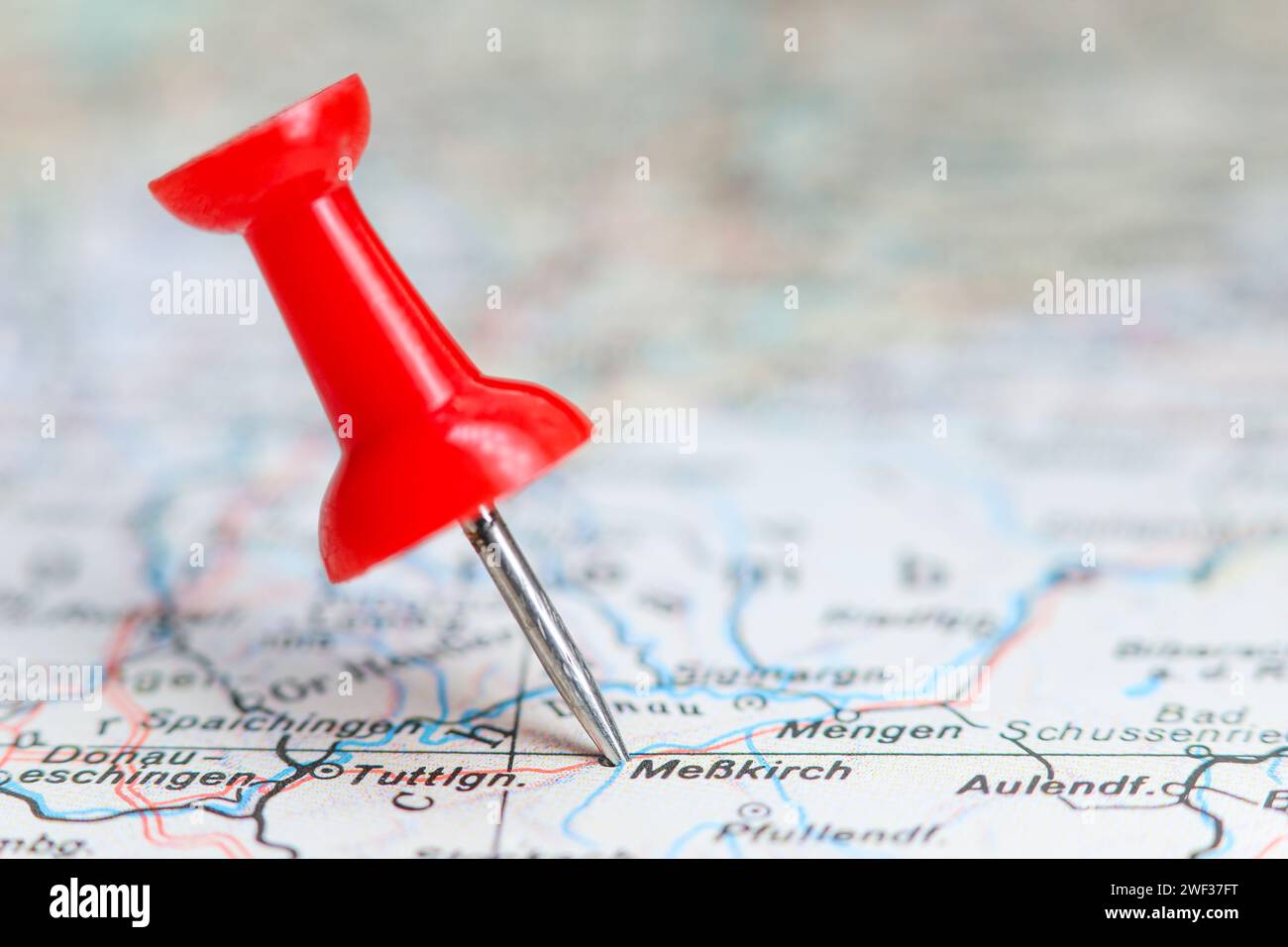 Meskirch, Germany pin on map Stock Photo - Alamy