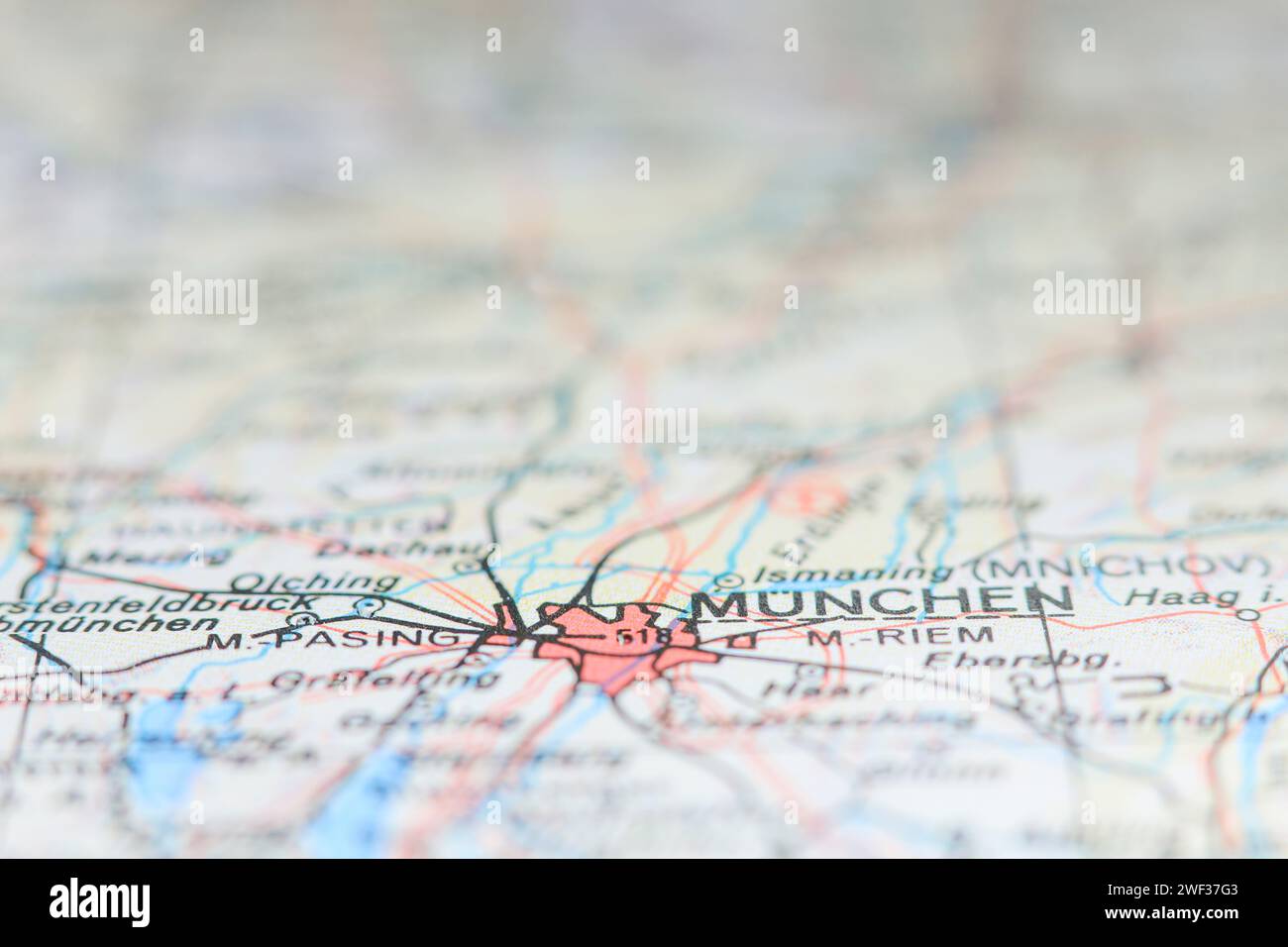 Western europe map close up hi-res stock photography and images - Alamy