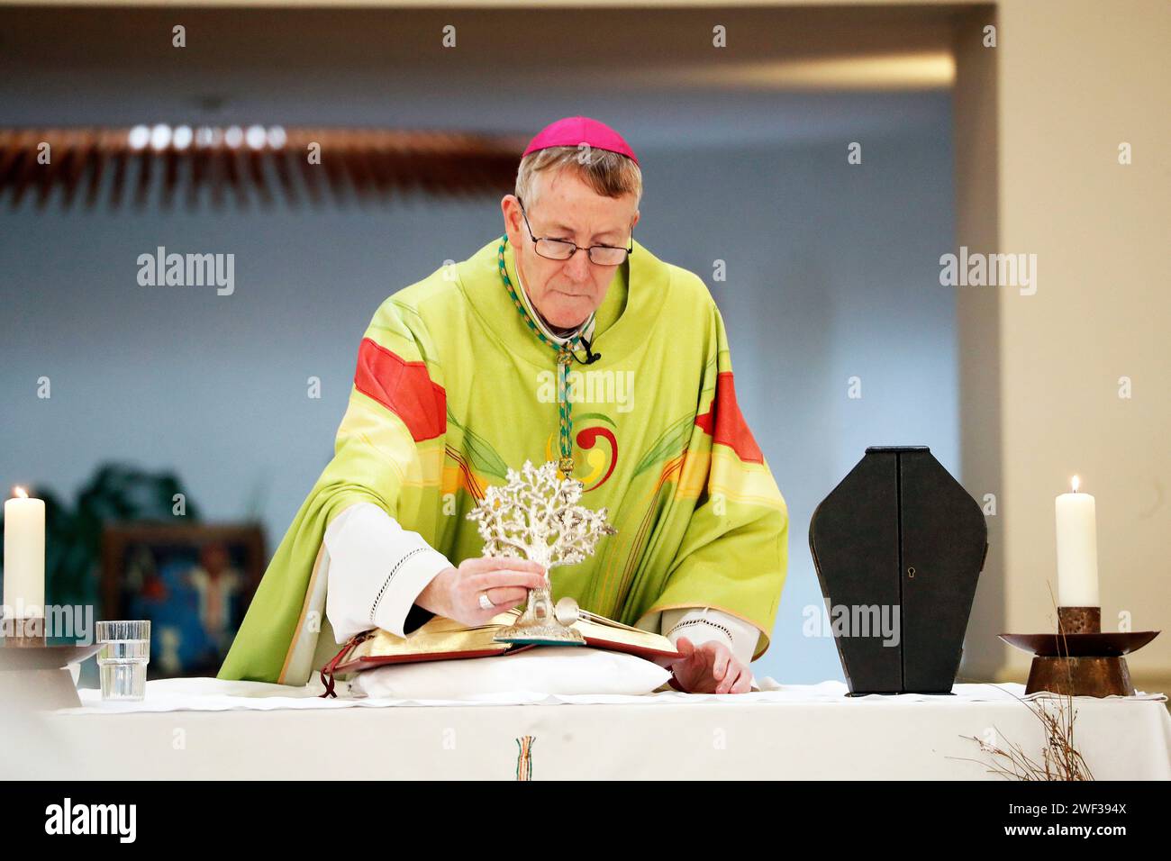 Bishop Denis Nulty, Bishop of Kildare & Leighlin holds the revered ...