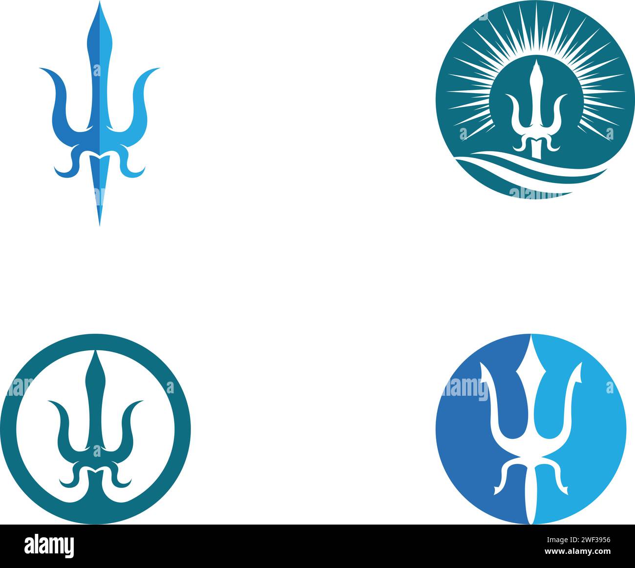 Trident Logo Template vector icon illustration design Stock Vector ...