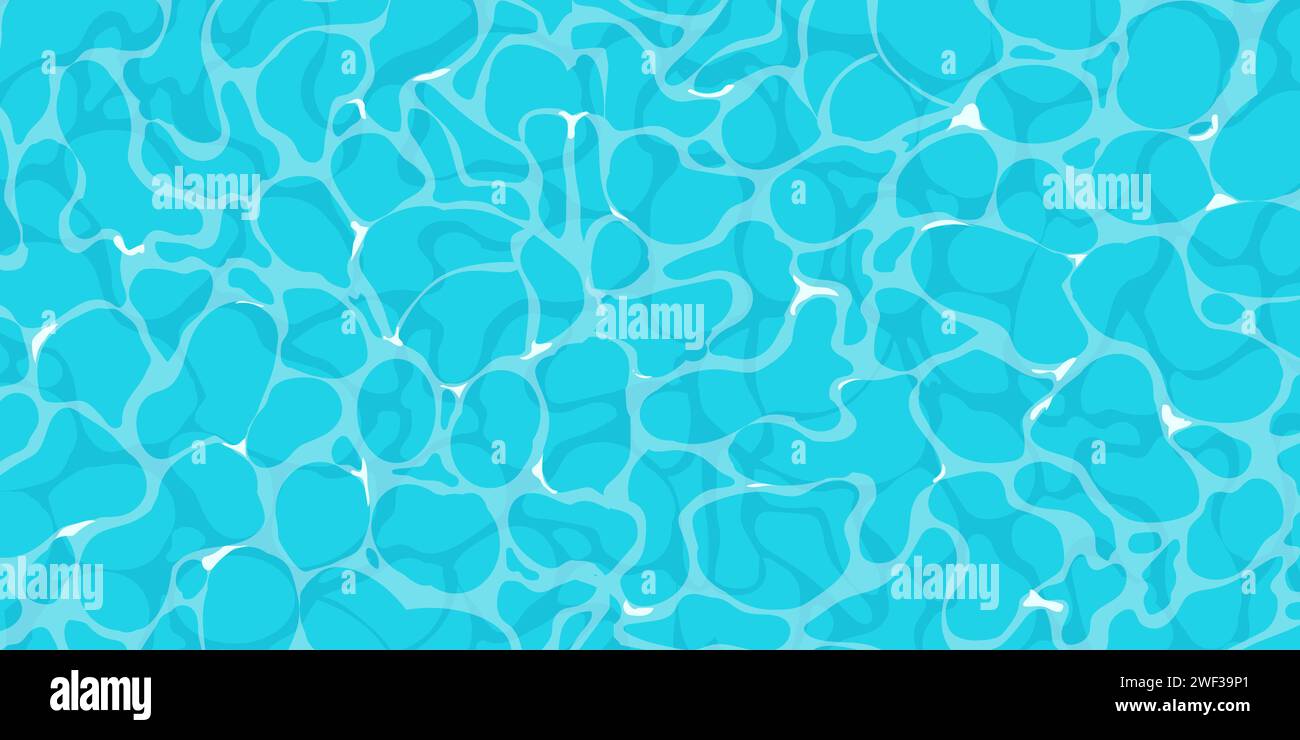 Water ripple surface with sunlight reflections in cartoon style, game ...