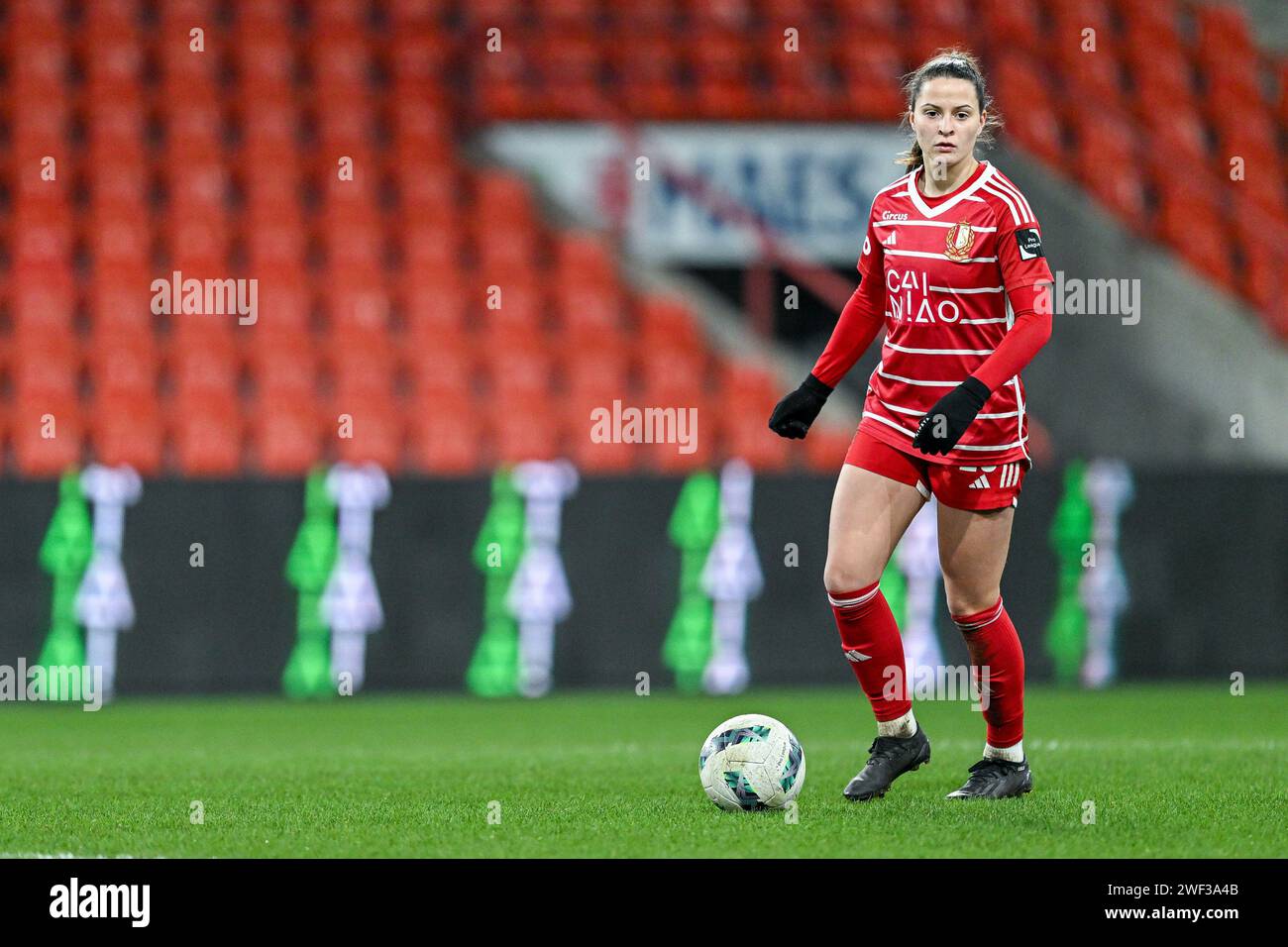 Liege, Belgium. 27th Jan, 2024. Constance Brackman (20) of Standard ...