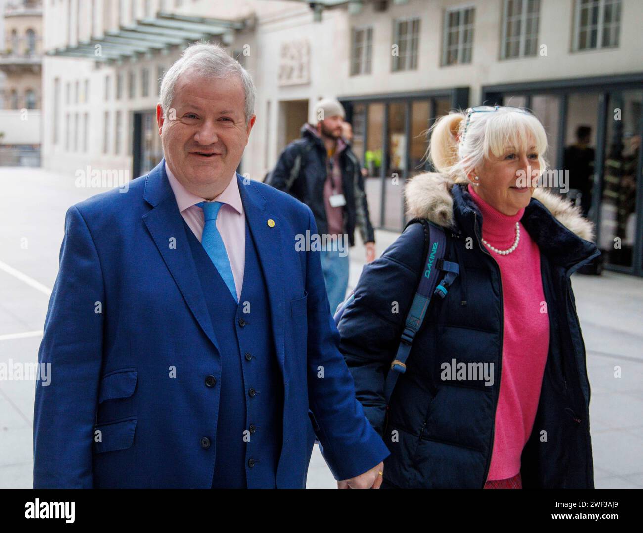 London, UK. 28th Jan, 2024. Ian Blackford arrives at the BBC with his ...