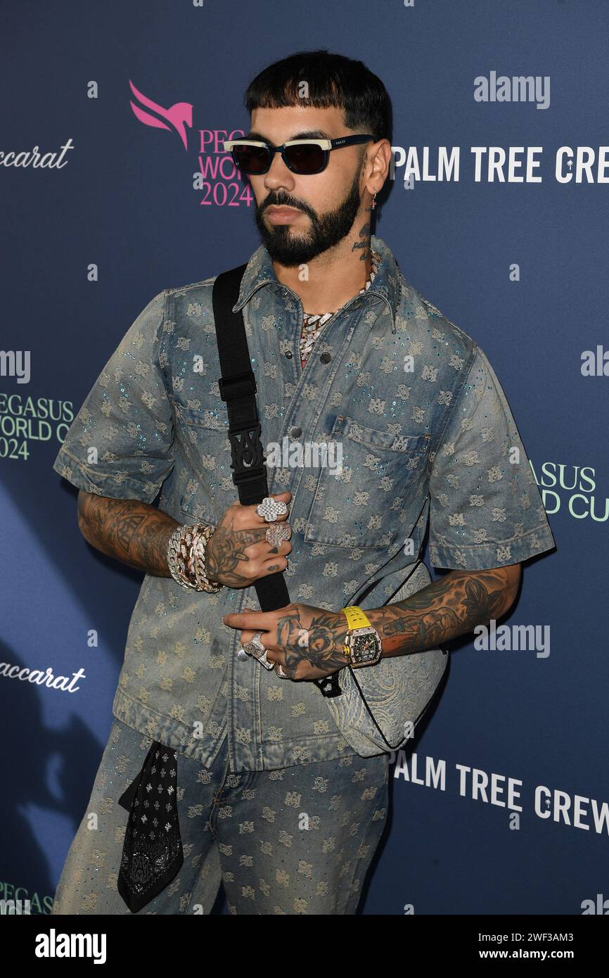 Hallandale Beach FL, USA. 27th Jan, 2024. Anuel AA attends the 2024 ...