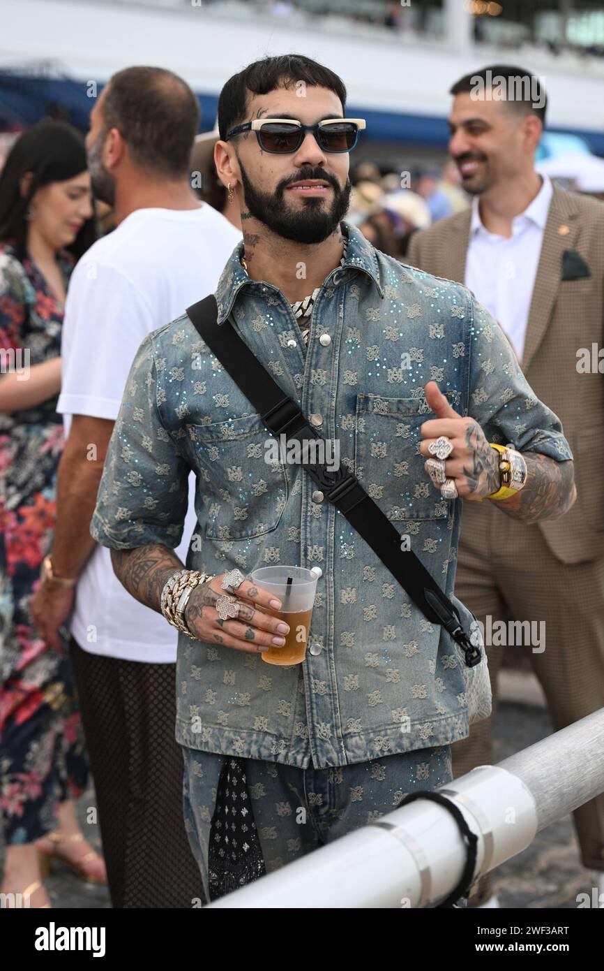 Hallandale Beach FL, USA. 27th Jan, 2024. Anuel AA attends the 2024 ...