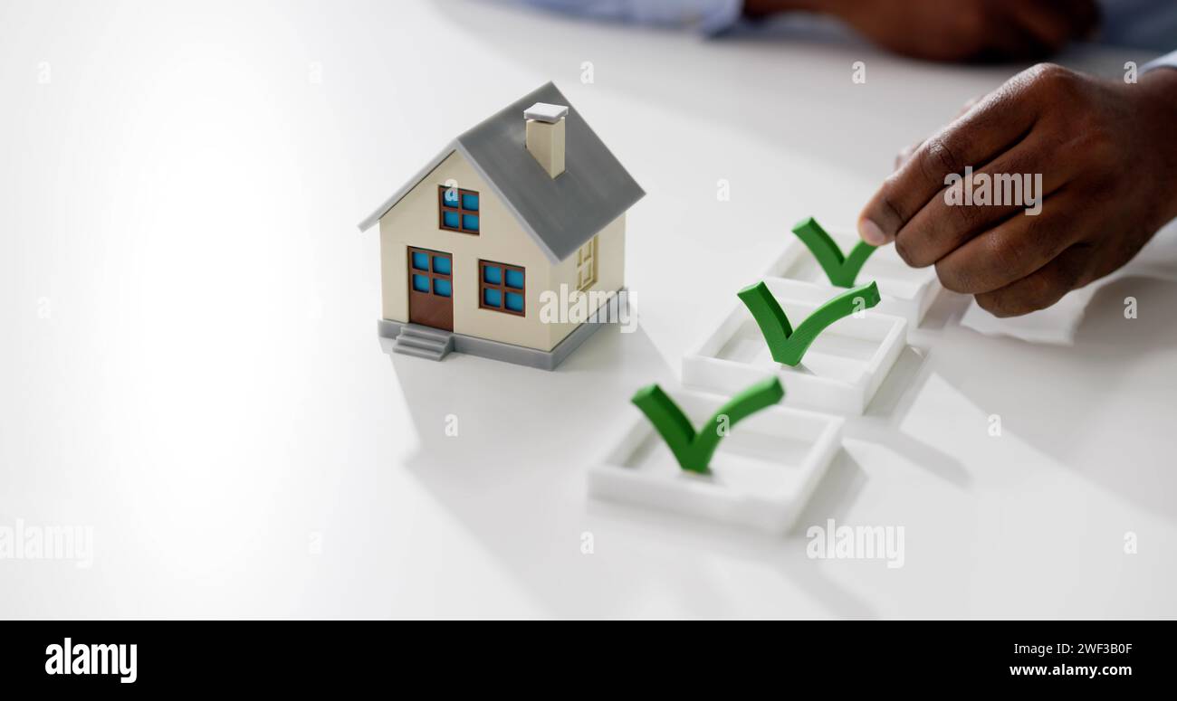 House Buy Check List. Real Estate Home Checklist Stock Photo - Alamy