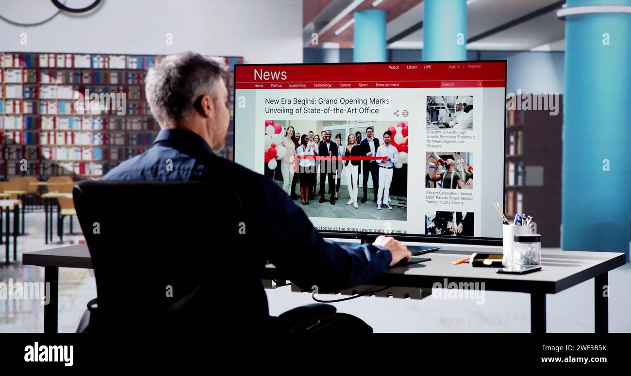 Laptop science study man hi-res stock photography and images - Alamy