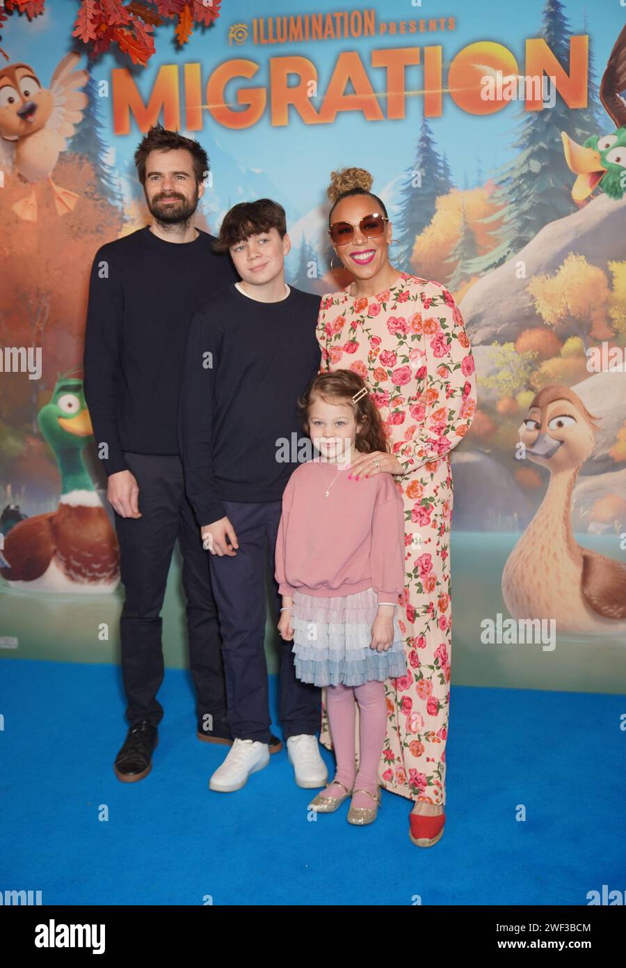 Mark Hebden, Noah Hebden, Ria Hebden and Lula Hebden attend a celebrity ...