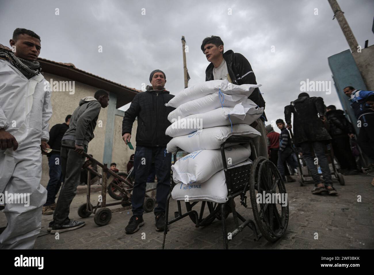 28 January 2024, Palestinian Territories, Rafah: Displaced Palestinians ...
