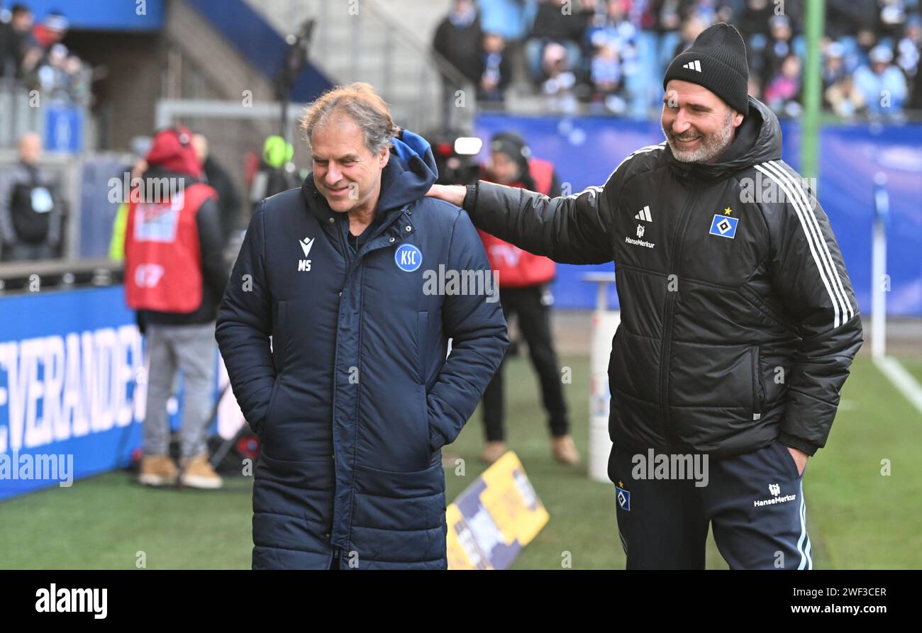 28 January 2024, Hamburg: Soccer: Bundesliga 2, Hamburger SV ...
