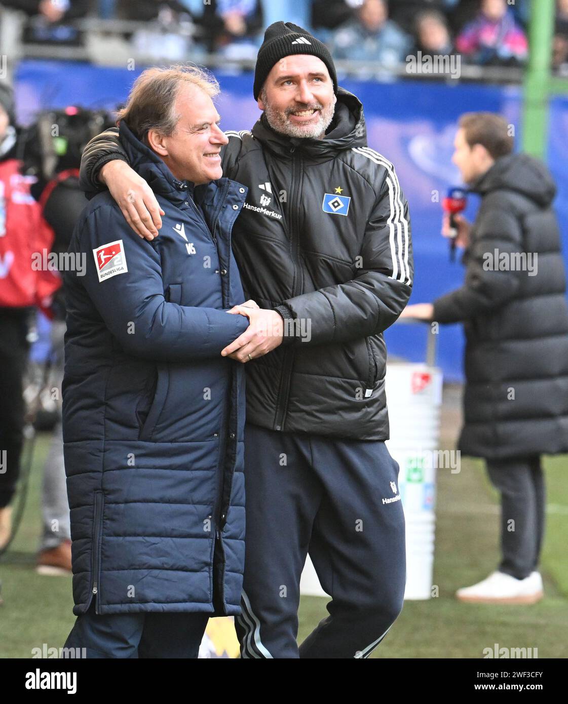 28 January 2024, Hamburg: Soccer: Bundesliga 2, Hamburger SV ...