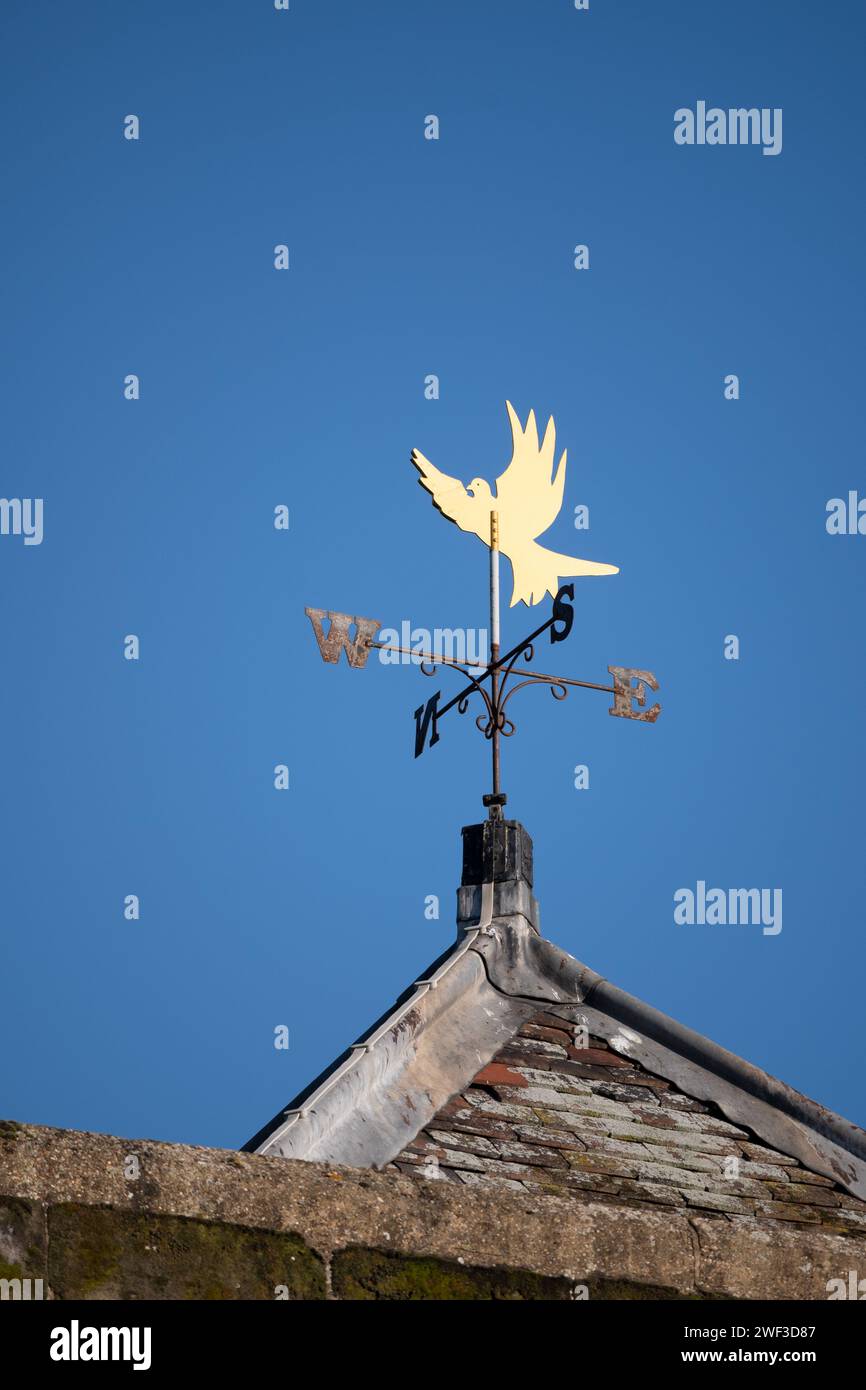 Weather vane on St. Margaret`s Church, Wolston, Warwickshire, England ...
