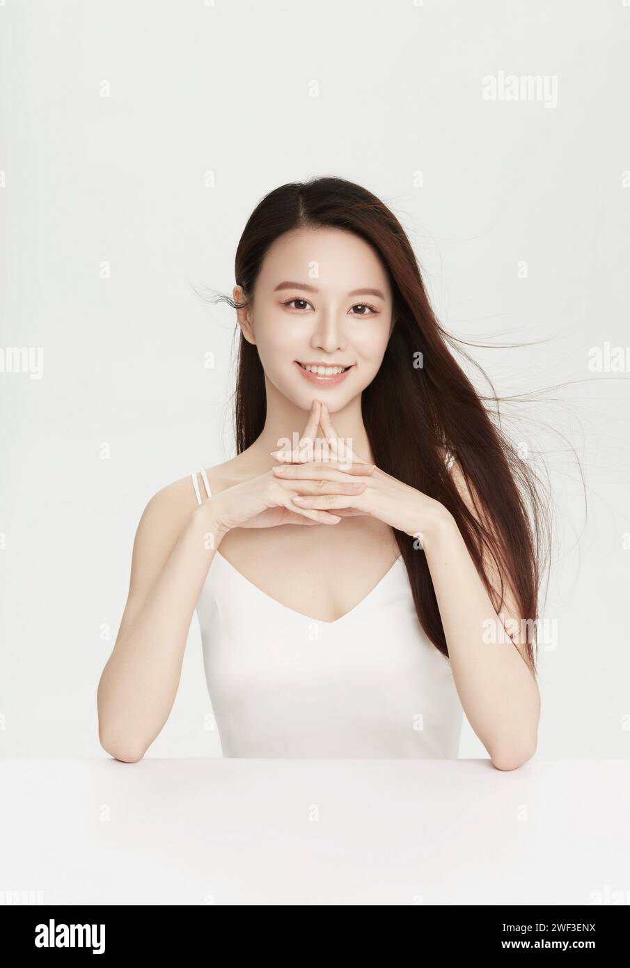 Beautiful Asian women's faces, faces for makeup, face cosmetics advertising, hi res Stock Photo ...