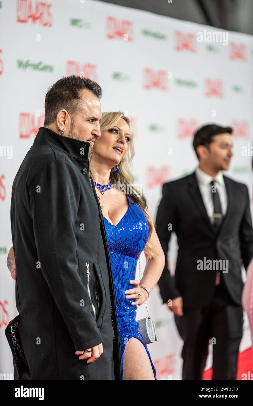 Las Vegas, NV, USA. 27th Jan, 2024. Barrett Blade, Stormy Daniels ...