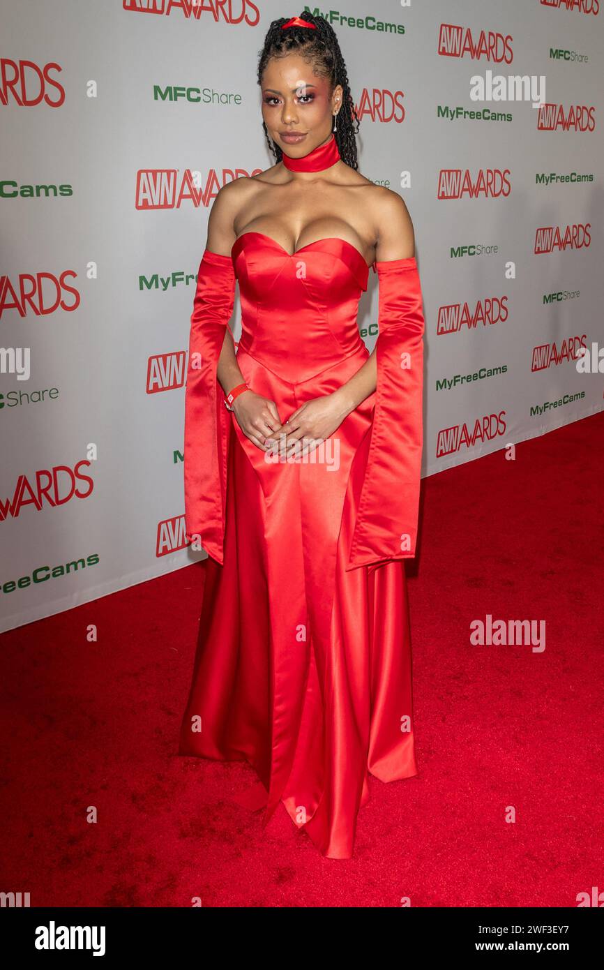 LAS VEGAS, NV - JANUARY 27: Kira Noir arriving at the 2024 AVN Awards at Resorts World Las Vegas ...