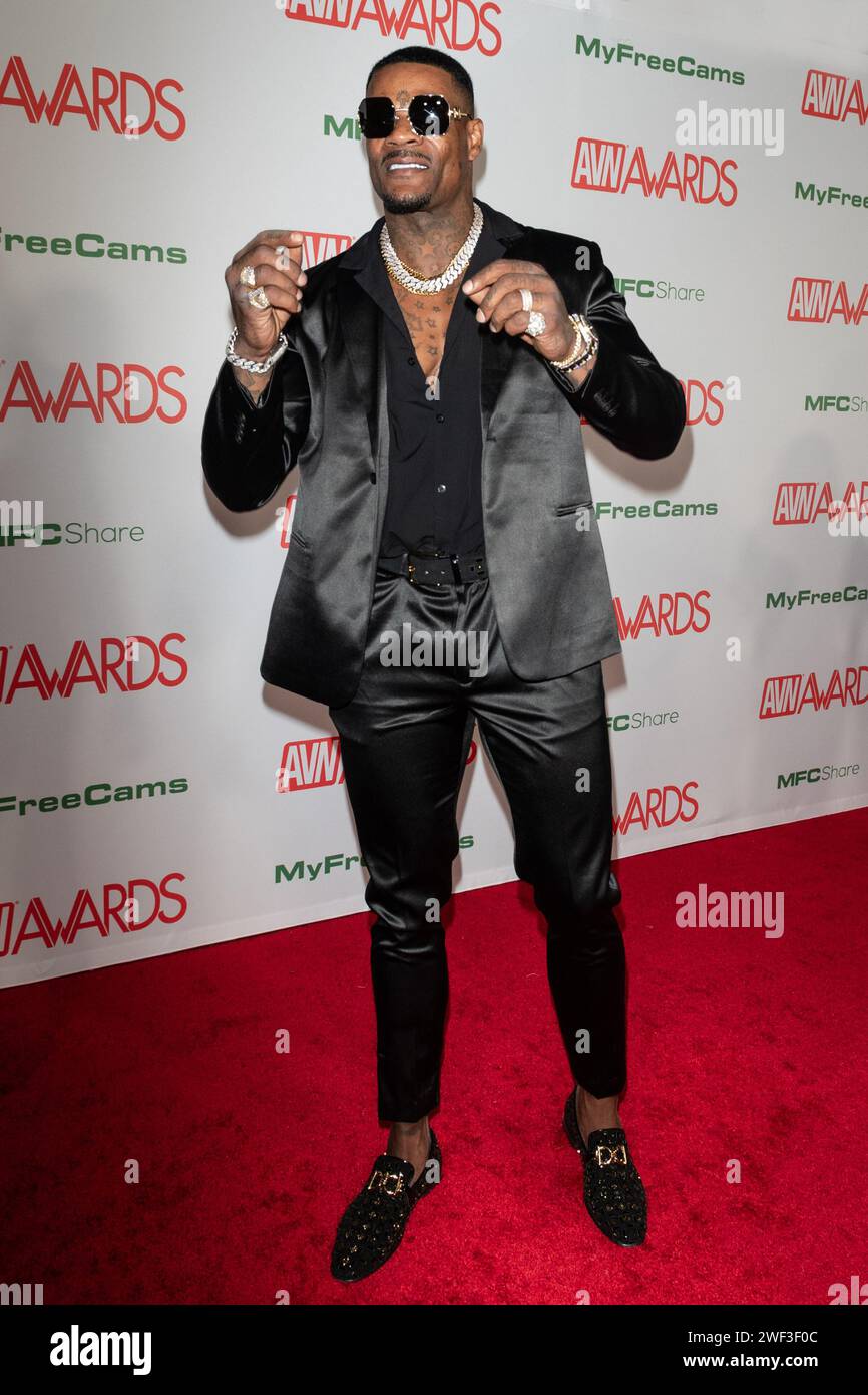 Las Vegas, NV, USA. 27th Jan, 2024. Jason Love arriving at the 2024 AVN ...