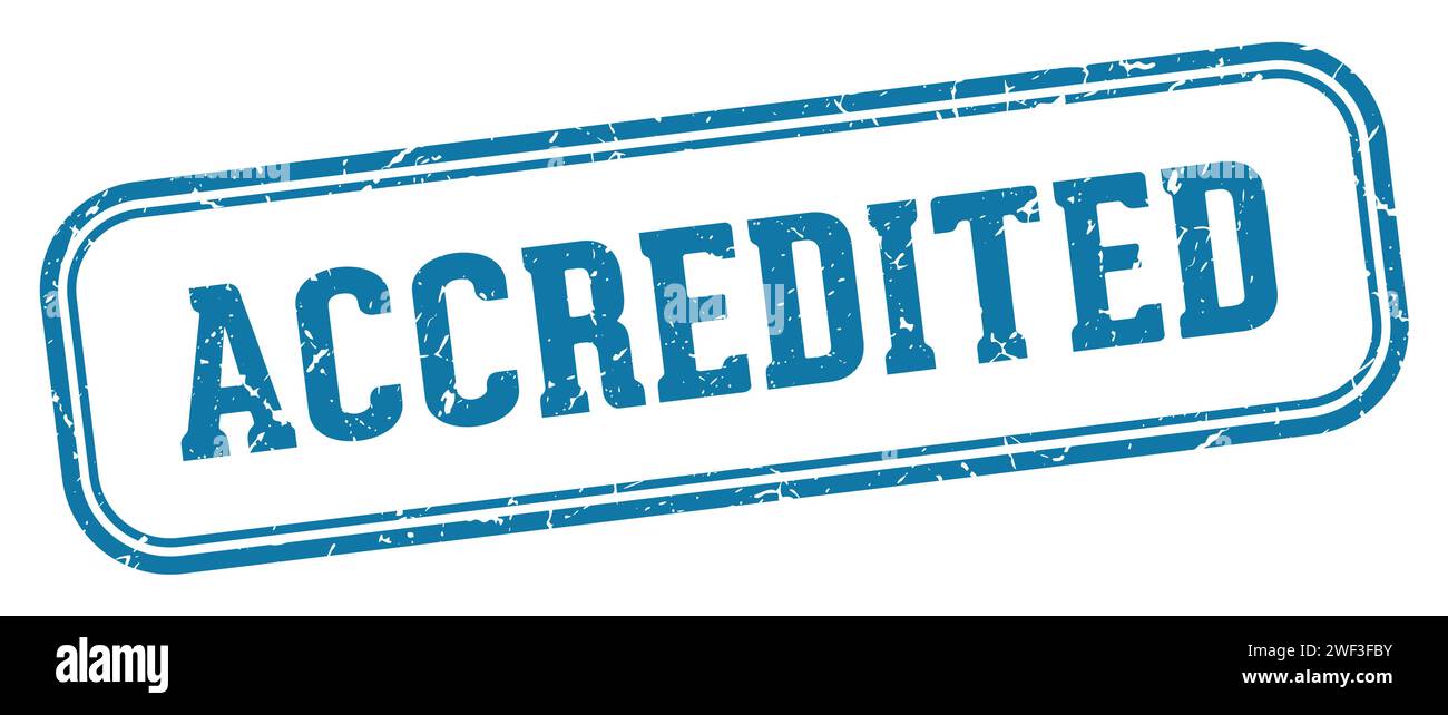 Accredited stamp rectangular sign hi-res stock photography and images ...