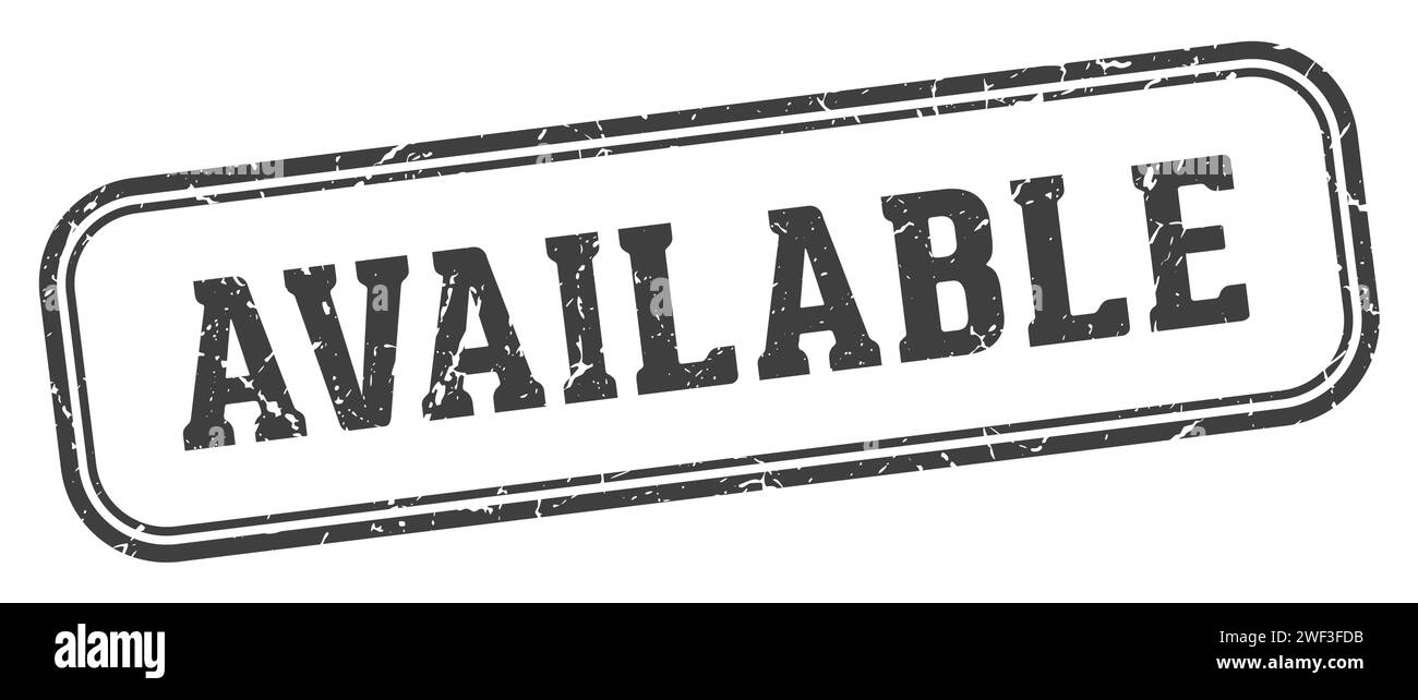 available stamp. available rectangular stamp isolated on white ...