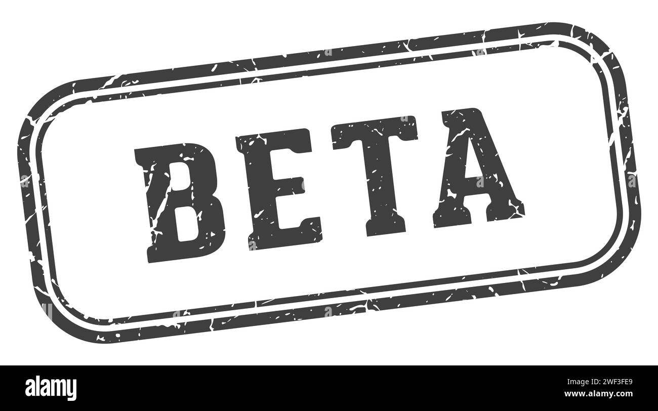 beta stamp. beta rectangular stamp isolated on white background Stock ...