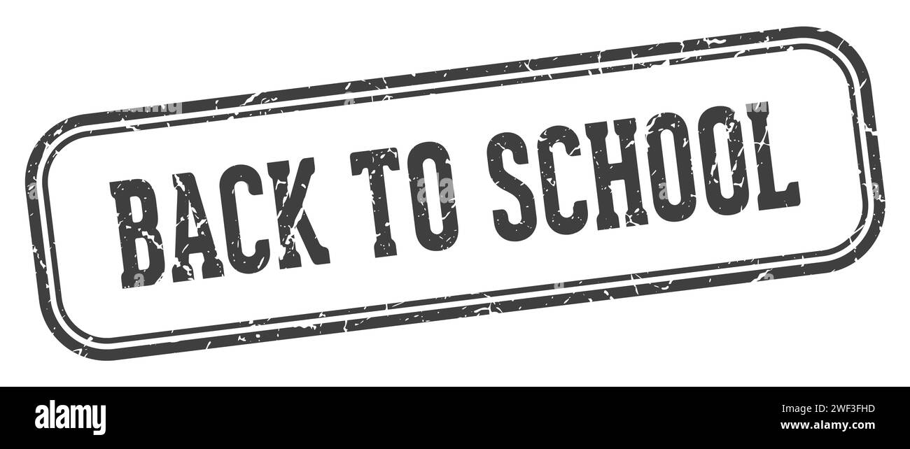 back to school stamp. back to school rectangular stamp isolated on ...