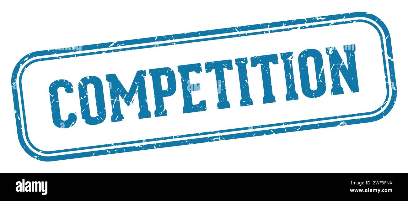 competition stamp. competition rectangular stamp isolated on white ...