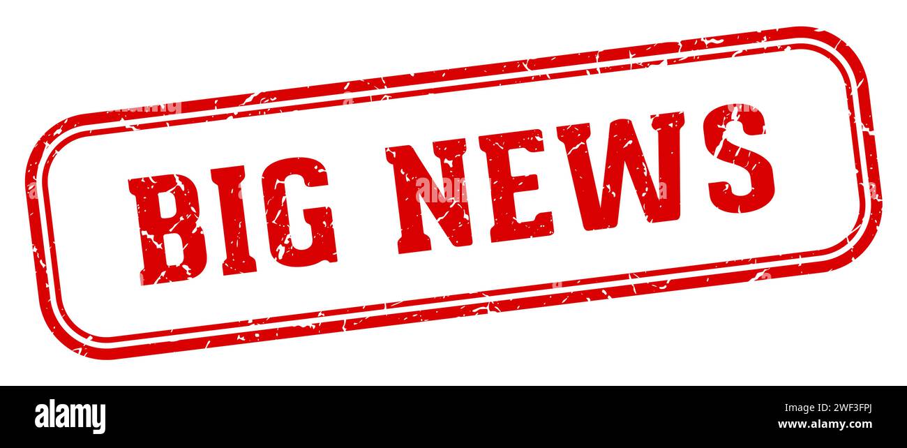 big news stamp. big news rectangular stamp isolated on white background ...