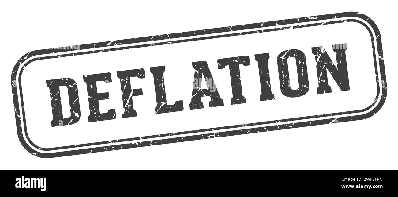 deflation stamp. deflation rectangular stamp isolated on white ...