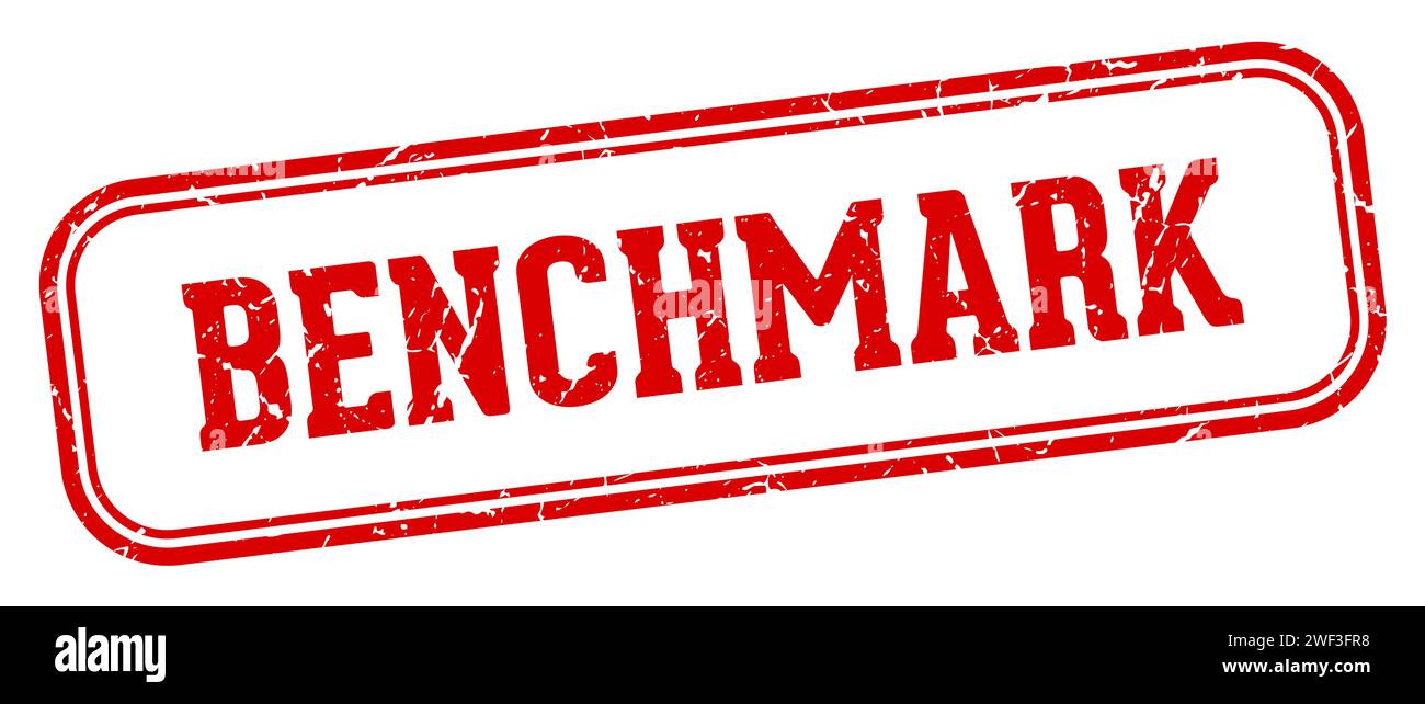 benchmark stamp. benchmark rectangular stamp isolated on white ...