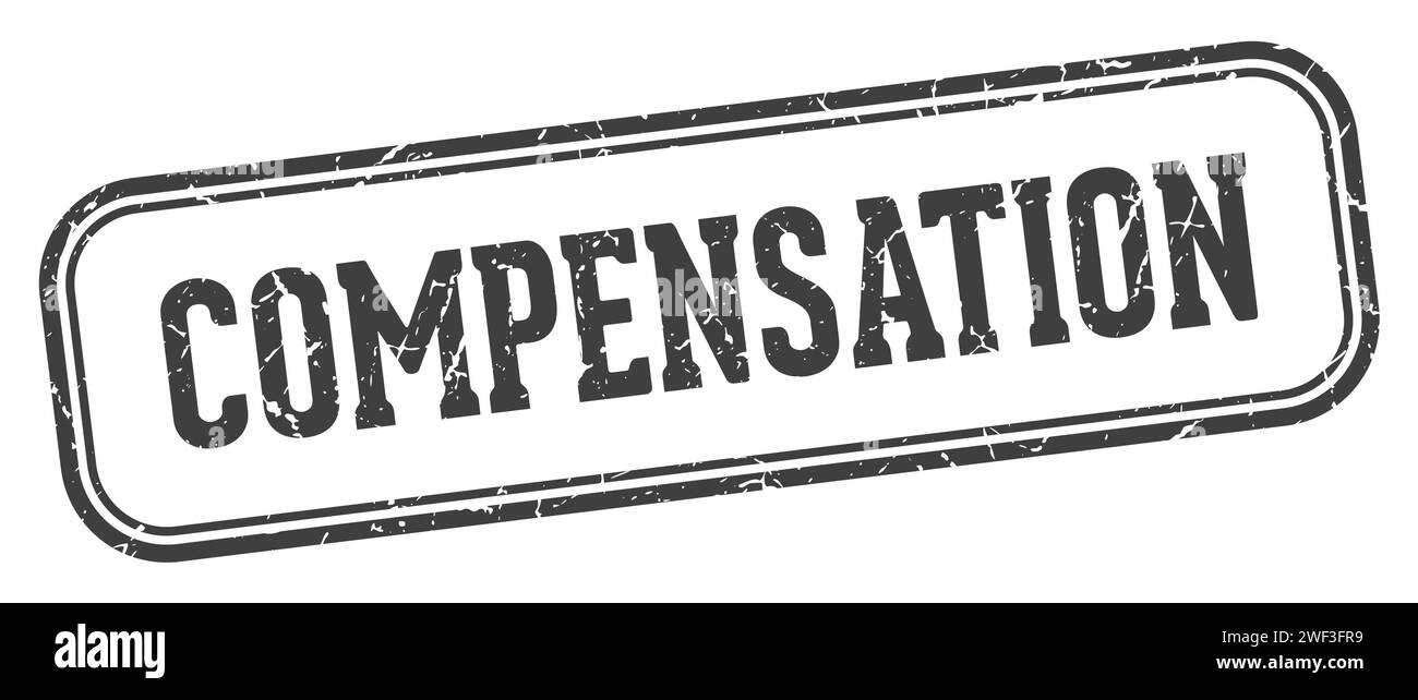 Compensation rubber stamp Black and White Stock Photos & Images - Alamy