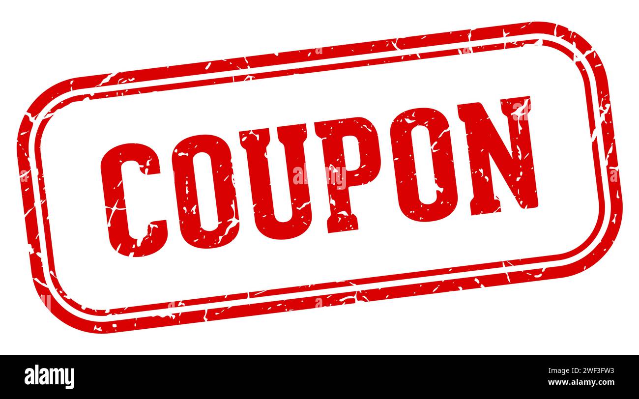 coupon stamp. coupon rectangular stamp isolated on white background ...
