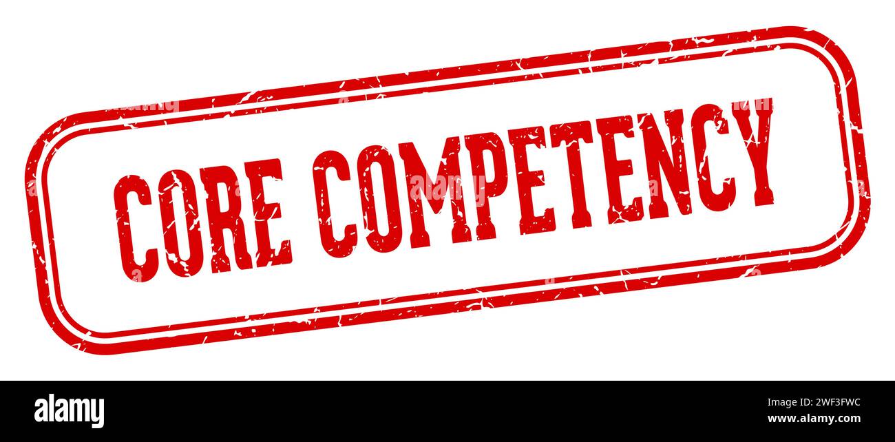 core competency stamp. core competency rectangular stamp isolated on ...