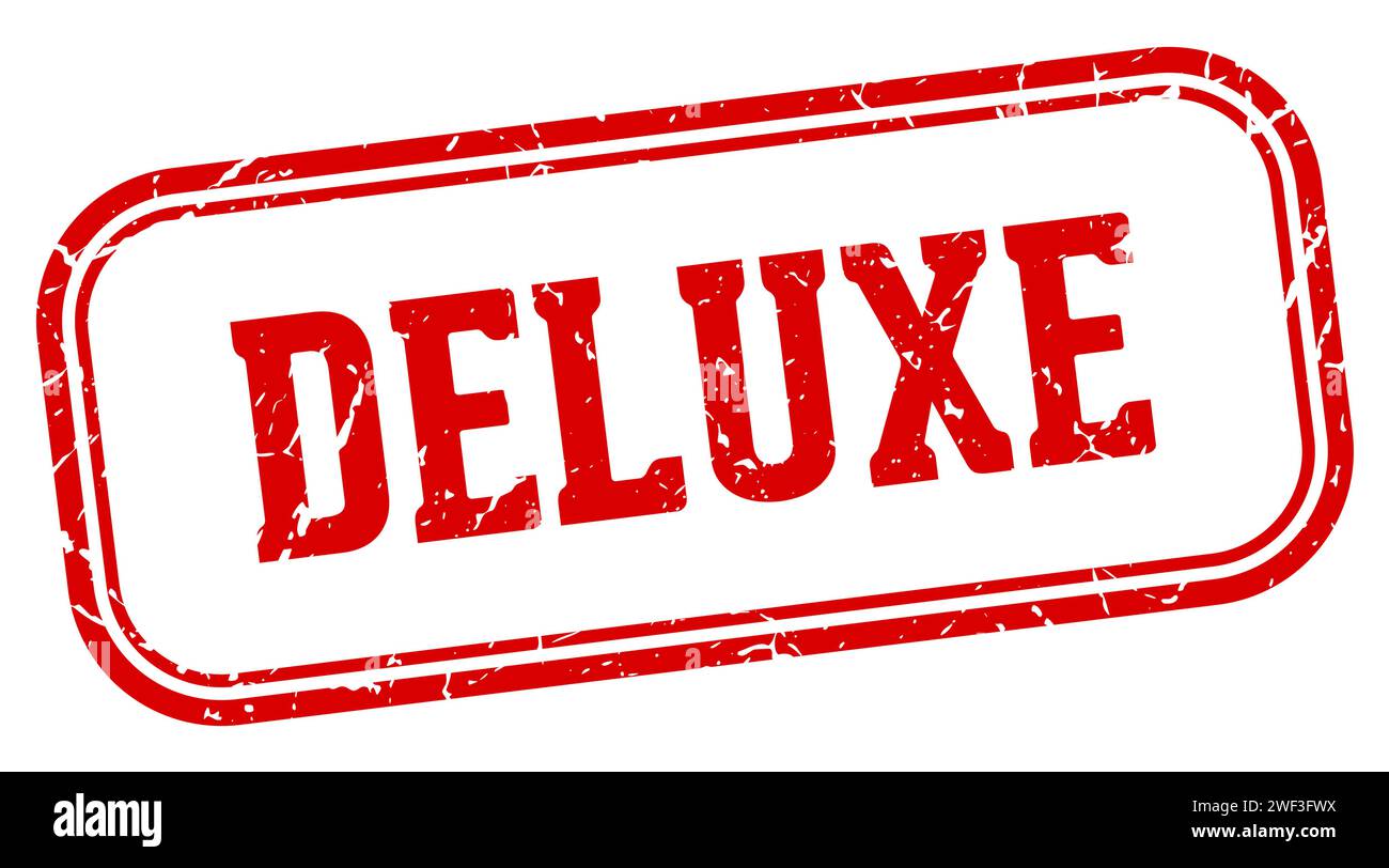 deluxe stamp. deluxe rectangular stamp isolated on white background ...