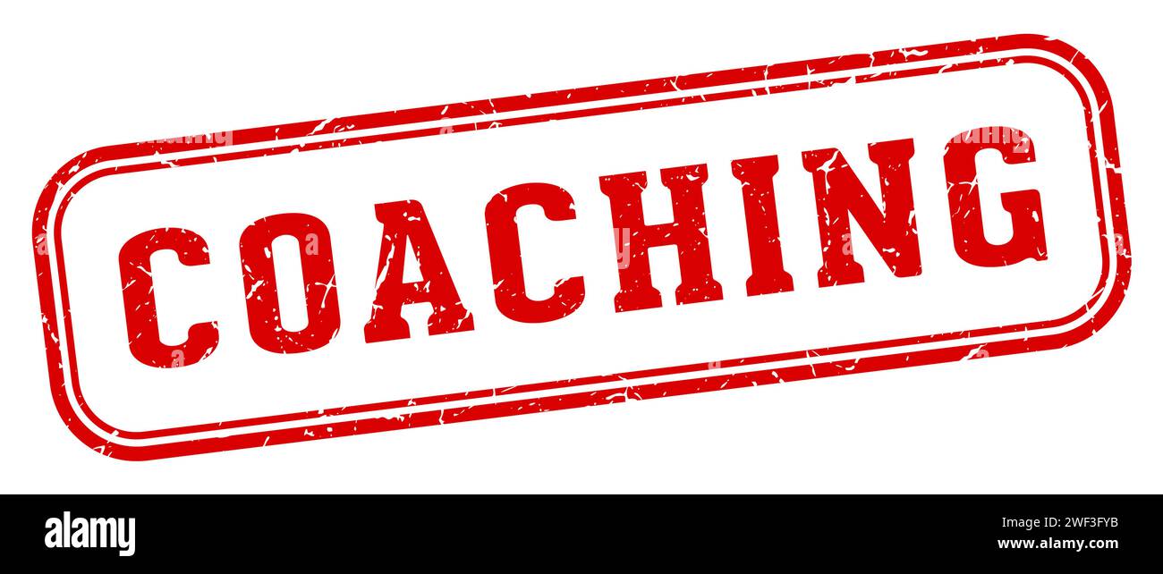 coaching stamp. coaching rectangular stamp isolated on white background ...