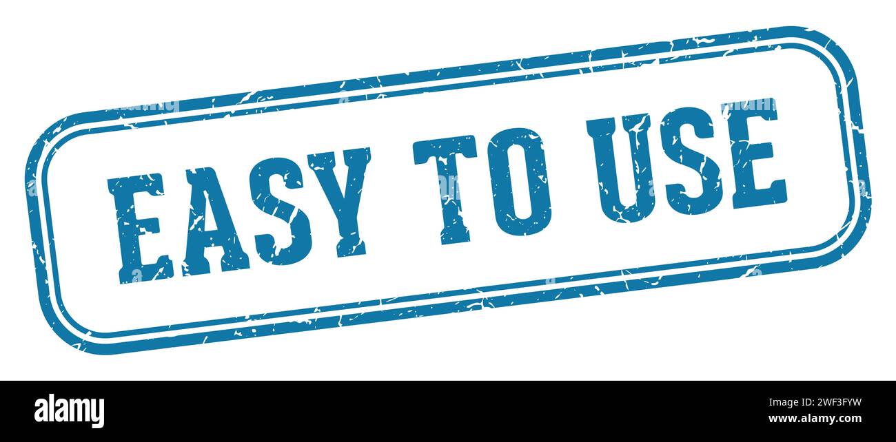 easy to use stamp. easy to use rectangular stamp isolated on white ...