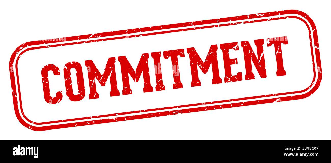 commitment stamp. commitment rectangular stamp isolated on white ...