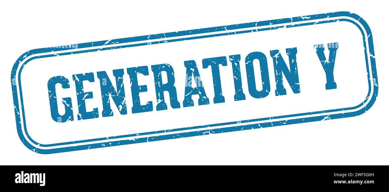 generation y stamp. generation y rectangular stamp isolated on white background Stock Vector ...