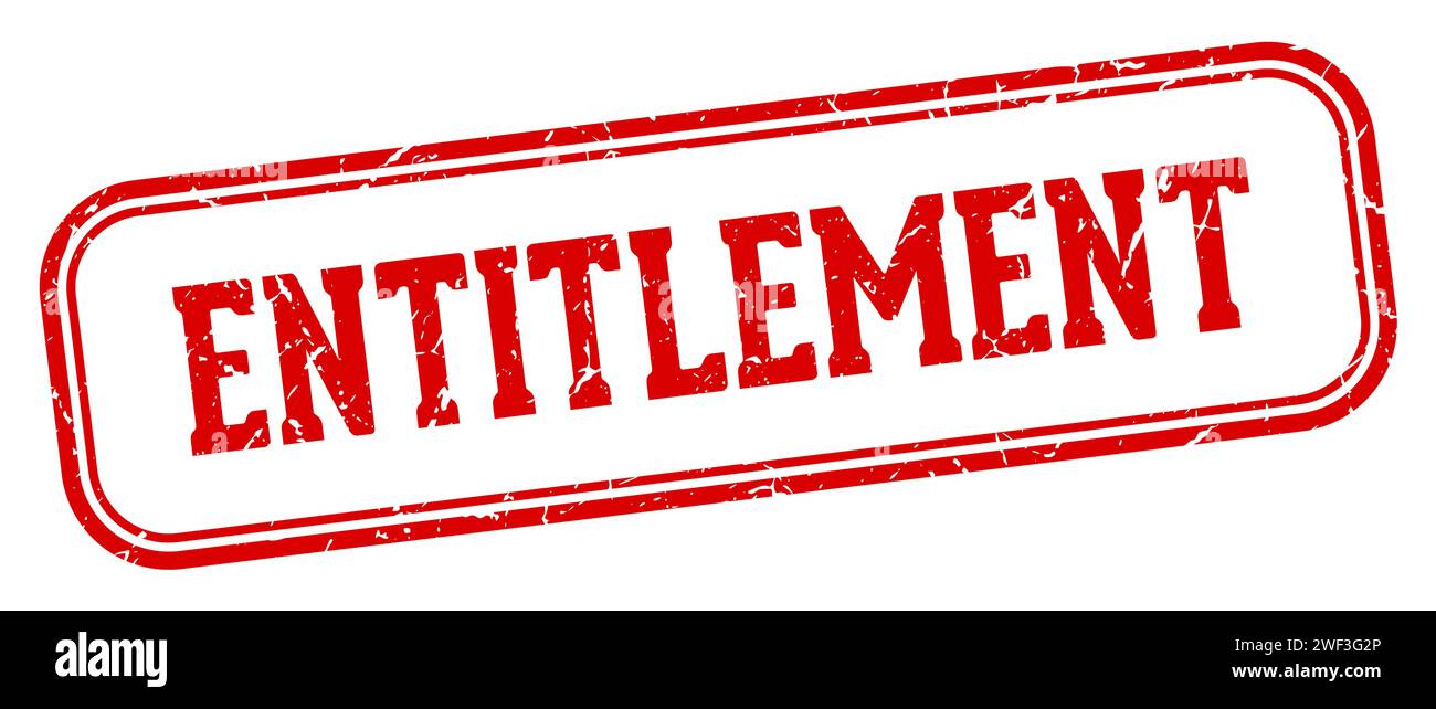 entitlement stamp. entitlement rectangular stamp isolated on white ...