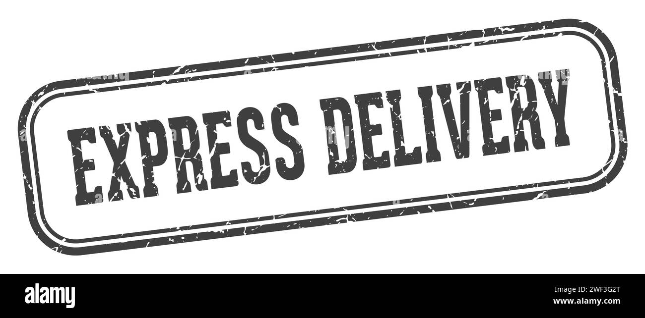 express delivery stamp. express delivery rectangular stamp isolated on ...