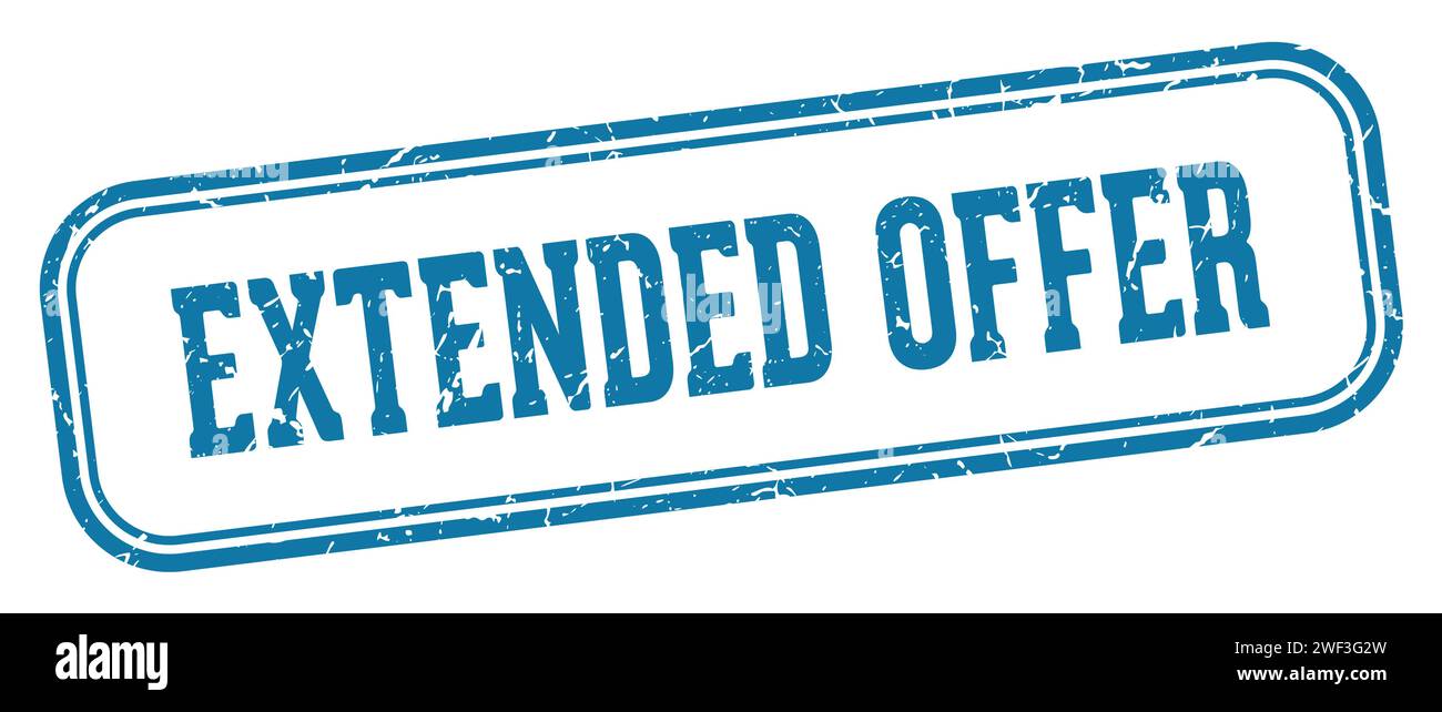 extended offer stamp. extended offer rectangular stamp isolated on ...