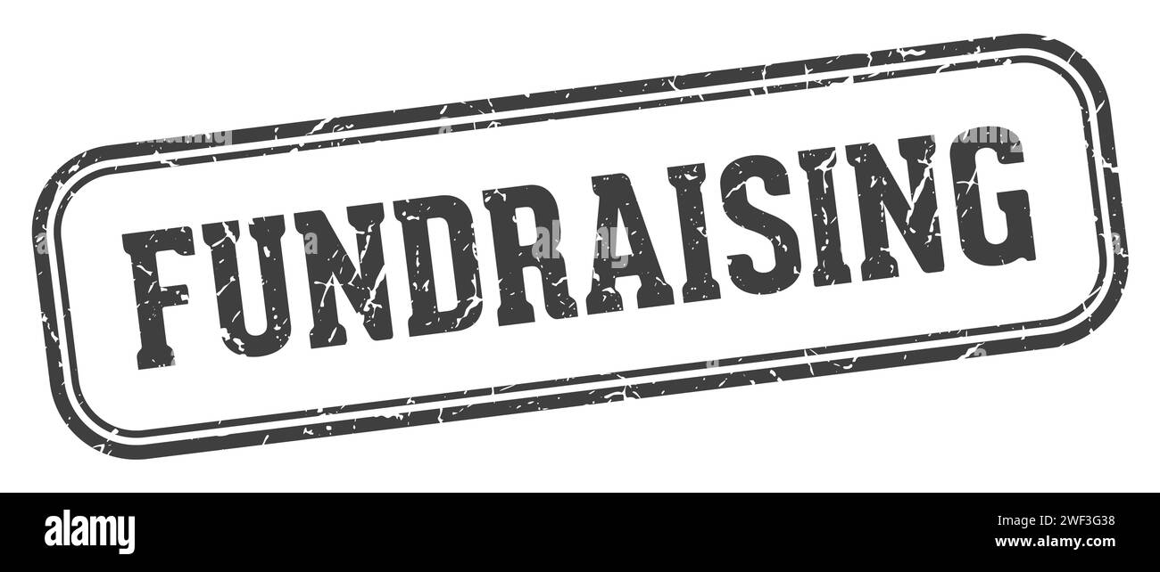 fundraising stamp. fundraising rectangular stamp isolated on white ...