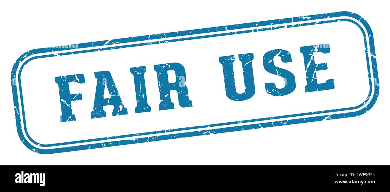 fair use stamp. fair use rectangular stamp isolated on white background ...