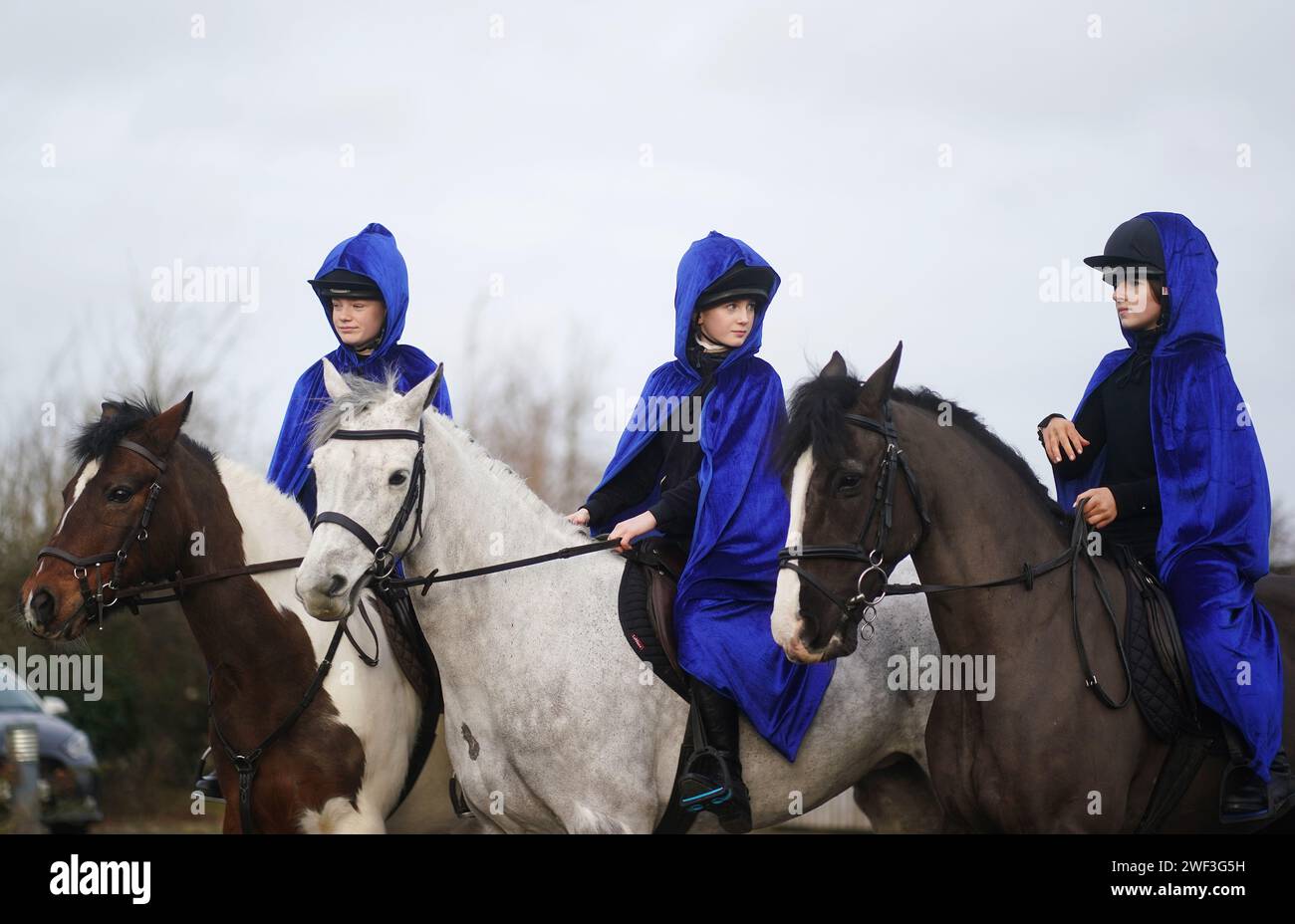 Twelve-year-olds Elsa Mai Walsh (left), Evie Holohan (centre) and Aela ...