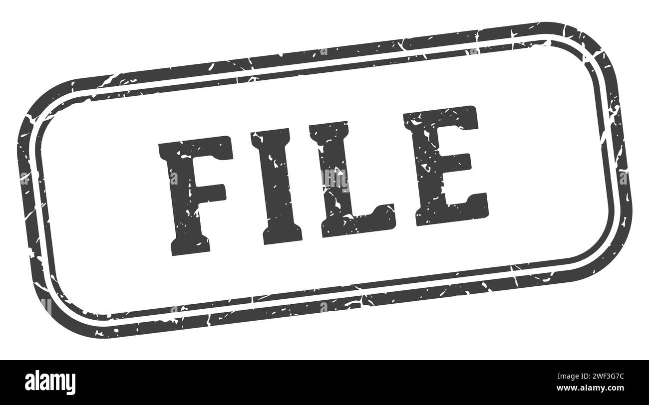 file stamp. file rectangular stamp isolated on white background Stock ...