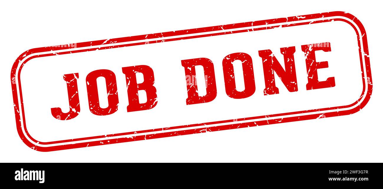 job done stamp. job done rectangular stamp isolated on white background ...