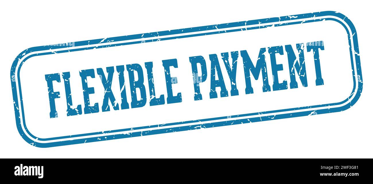 flexible payment stamp. flexible payment rectangular stamp isolated on ...