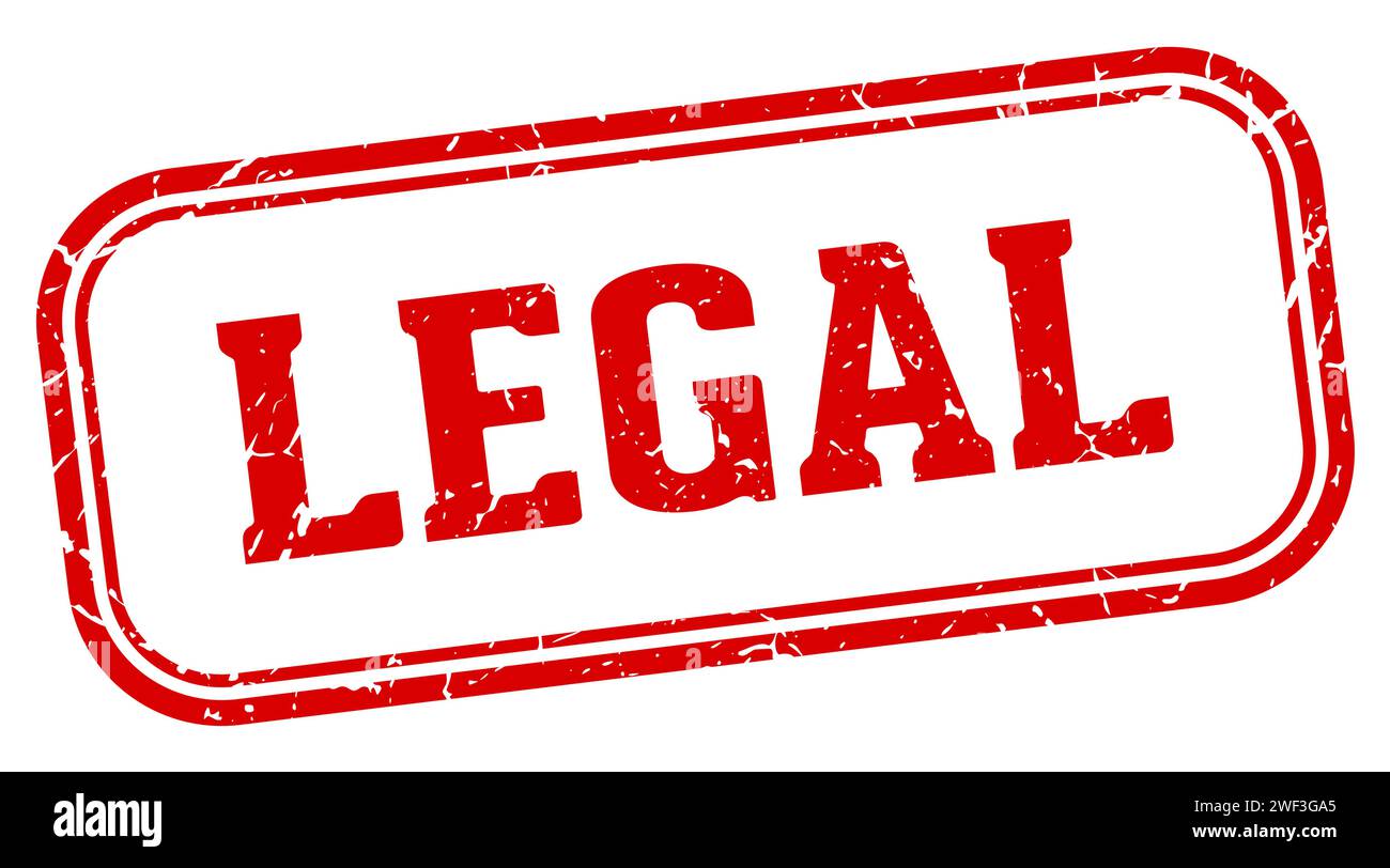 legal stamp. legal rectangular stamp isolated on white background Stock ...