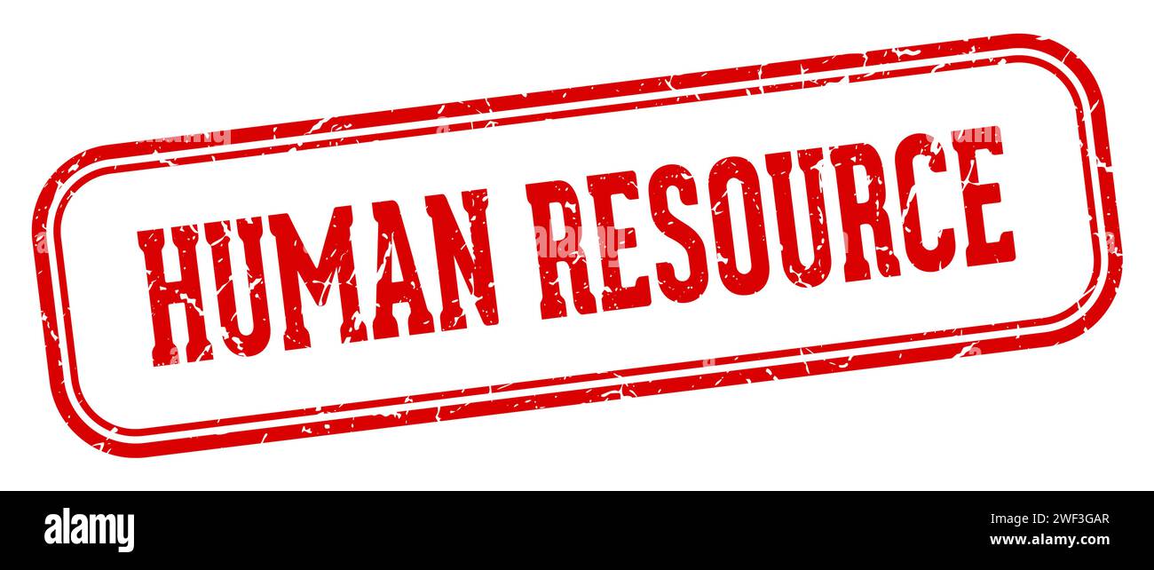human resource stamp. human resource rectangular stamp isolated on ...
