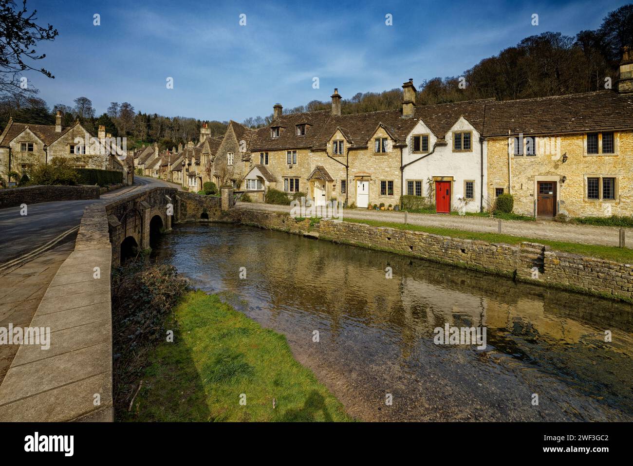 Castle Combe in the Cotswolds in Wiltshire England UK Stock Photo - Alamy