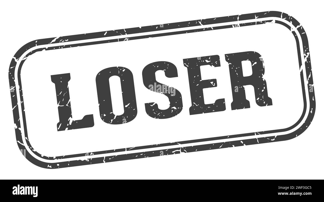 loser stamp. loser rectangular stamp isolated on white background Stock ...